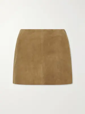 ARMA Melody Suede Mini Skirt - Neutrals