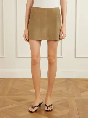 ARMA Melody Suede Mini Skirt - Neutrals