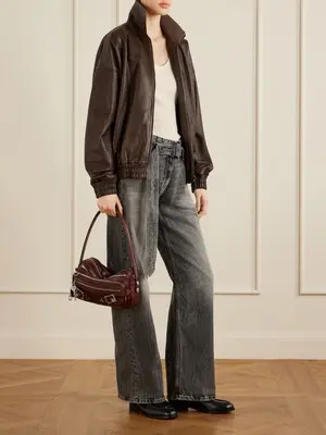 Acne Studios Camero Party Leather Shoulder Bag - Brown