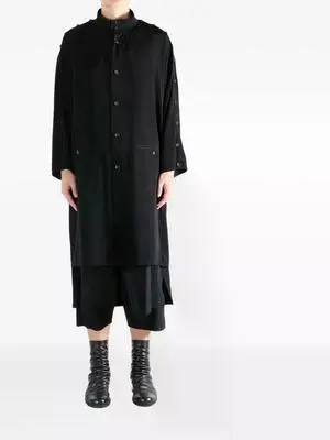 Yohji Yamamoto Buttoned Long-sleeve Coat