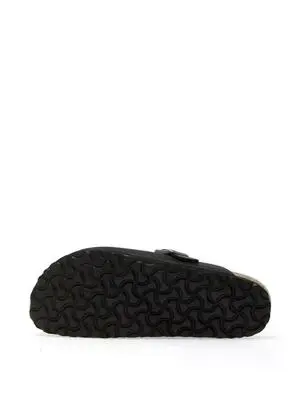 BIRKENSTOCK Boston Leather Flat Mules - Black
