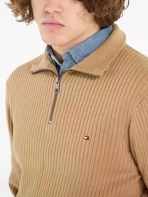 Tommy Hilfiger Ribbed-knit Quarter-zip Sweater