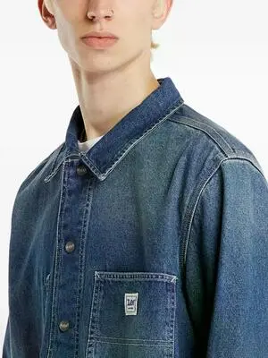 LEEM Faded-wash Denim Trucker Jacket