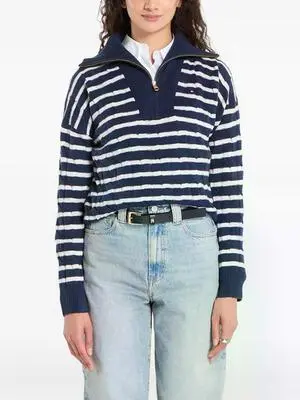 Tommy Hilfiger Striped Half-zip Sweater