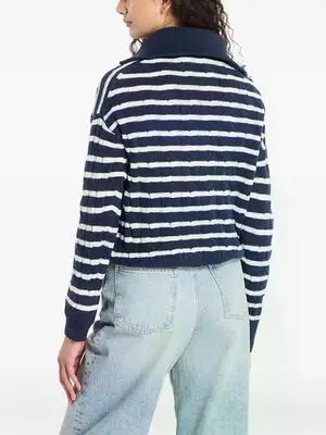Tommy Hilfiger Striped Half-zip Sweater