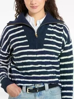 Tommy Hilfiger Striped Half-zip Sweater