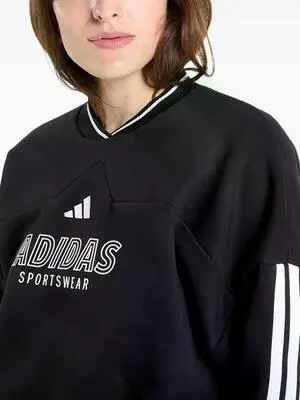 Adidas Logo-print Side-stripe Sweatshirt