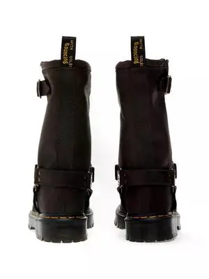 Dr. Martens Buckle-strap Leather Boots - Brown