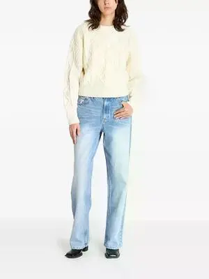 Wrangler Cable-knit Diamond-pattern Pullover Sweater
