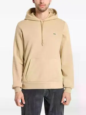 Lacoste Chest Logo Drawstring Hoodie - Neutrals
