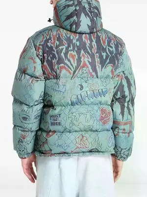 RIPNDIP Graffiti-print Padded Jacket