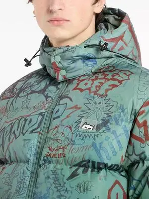 RIPNDIP Graffiti-print Padded Jacket