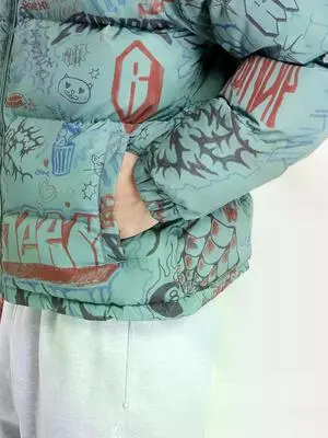 RIPNDIP Graffiti-print Padded Jacket