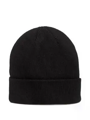 SAMSOE SAMSOE Logo-patch Ribbed Beanie