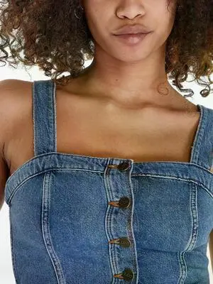 LEEM Panelled Button-front Tank Top