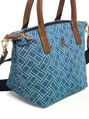 Tommy Hilfiger Geometric-pattern Denim Tote
