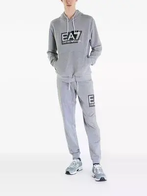 EA7 Logo-print Drawstring Hoodie
