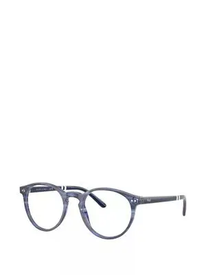 POLO RALPH LAUREN EYEWEAR Striped Round-frame Glasses