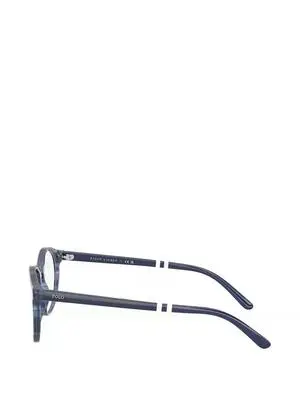 POLO RALPH LAUREN EYEWEAR Striped Round-frame Glasses
