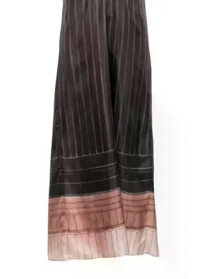 ALYSI Pinstripe-pattern Gathered Maxi Dress