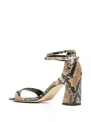 THE SELLER Snakeskin-effect Sandals With Buckle-fastening Ankle Strap