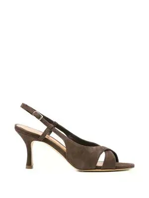 THE SELLER Crossover-strap Slingback Pumps - Brown