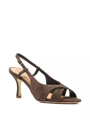 THE SELLER Crossover-strap Slingback Pumps - Brown
