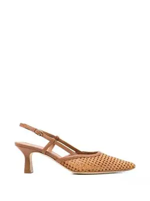 JULIE DEE Woven Slingback Pumps