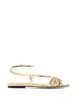 THE SELLER Strappy Metallic Sandals - Gold