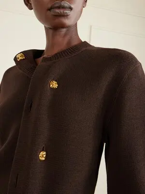 Bottega Veneta Wool Cardigan With Engraved Buttons