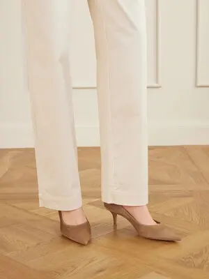 GIANVITO ROSSI 55 Suede Pumps - Neutrals
