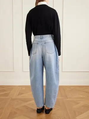 RÓHE High-rise Barrel-leg Jeans - Blue
