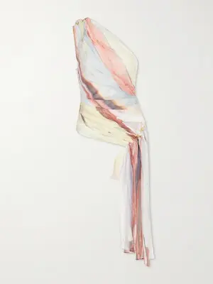 Aje One-shoulder Draped Top