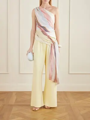Aje One-shoulder Draped Top