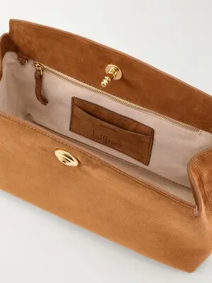 LIFFNER Pushlock Suede Pouch - Brown