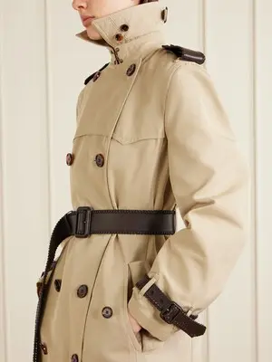 Burberry Foxfield Silk And Cotton-blend Trench Coat - Neutrals