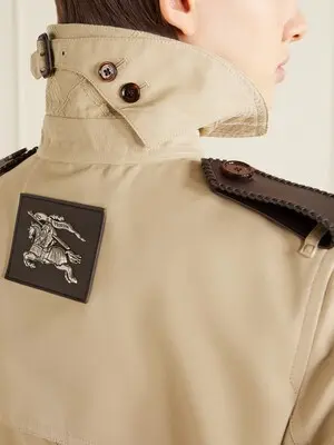 Burberry Foxfield Silk And Cotton-blend Trench Coat - Neutrals