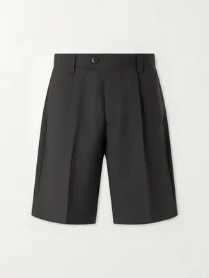 MFPEN Straight-leg Wool Shorts - Black
