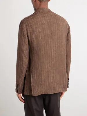 Massimo Alba Pinstriped Linen Blazer