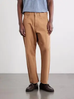 BEAMS Straight-leg Piqué Cotton Trousers