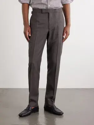 Thom Sweeney Wool, Linen And Silk-blend Suit - Brown