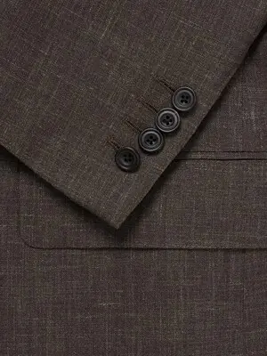 Thom Sweeney Wool, Linen And Silk-blend Suit - Brown