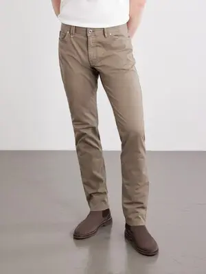 Brioni Straight-leg Cotton-blend Trousers