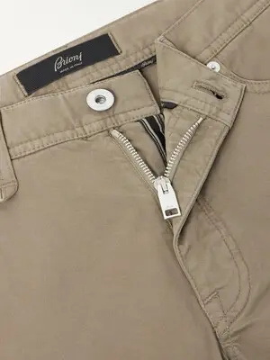 Brioni Straight-leg Cotton-blend Trousers