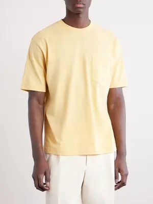 BEAMS Embroidered Cotton Polo Shirt - Yellow