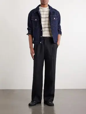 Mr P. Striped Cotton-jersey T-shirt - Neutrals