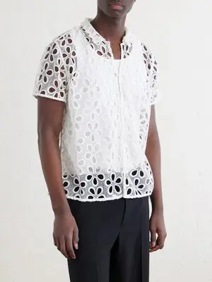 BODE Primrose Cotton-lace Shirt