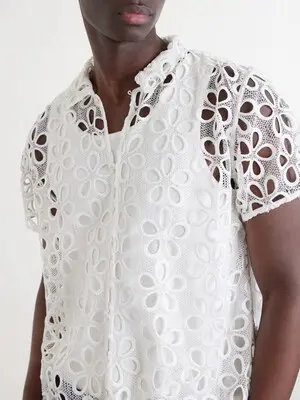 BODE Primrose Cotton-lace Shirt