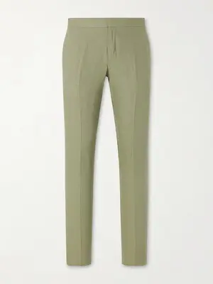 Orlebar Brown Griffon Tapered Linen Trousers - Green