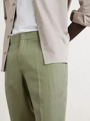 Orlebar Brown Griffon Tapered Linen Trousers - Green